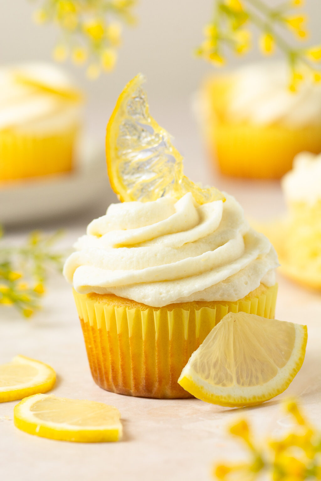 Lemon Cupcakes with Cream Cheese Frosting - The Stush Kitchen